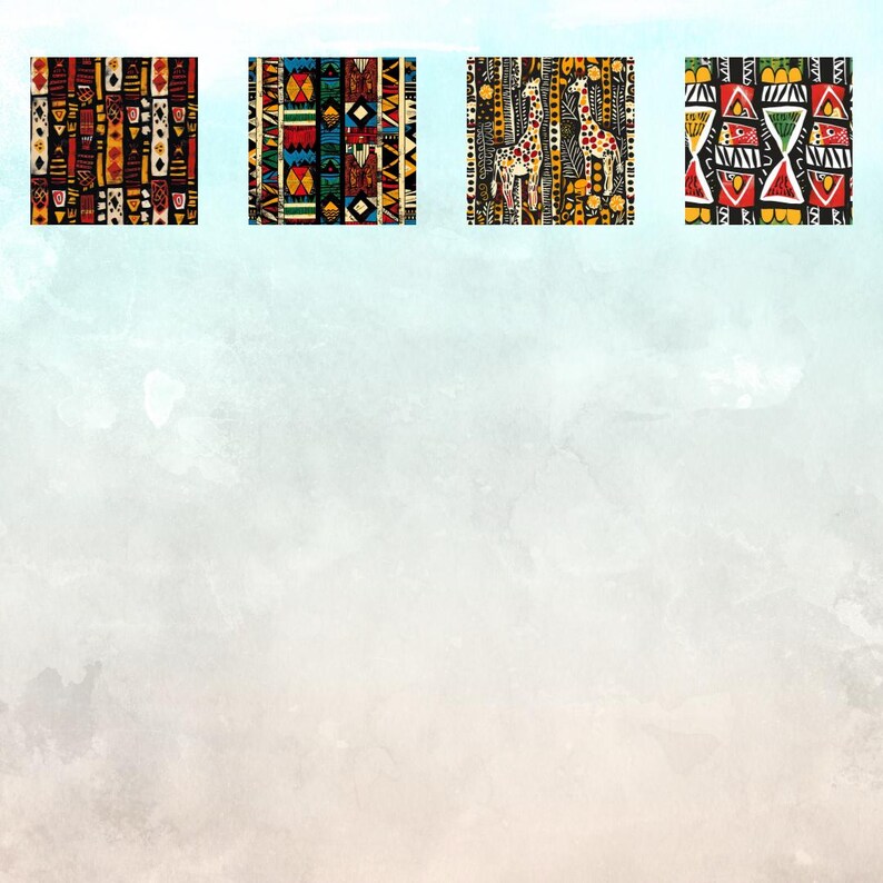 African Texture Digital Paper: 100 Printable Scrapbook Paper Designs ...