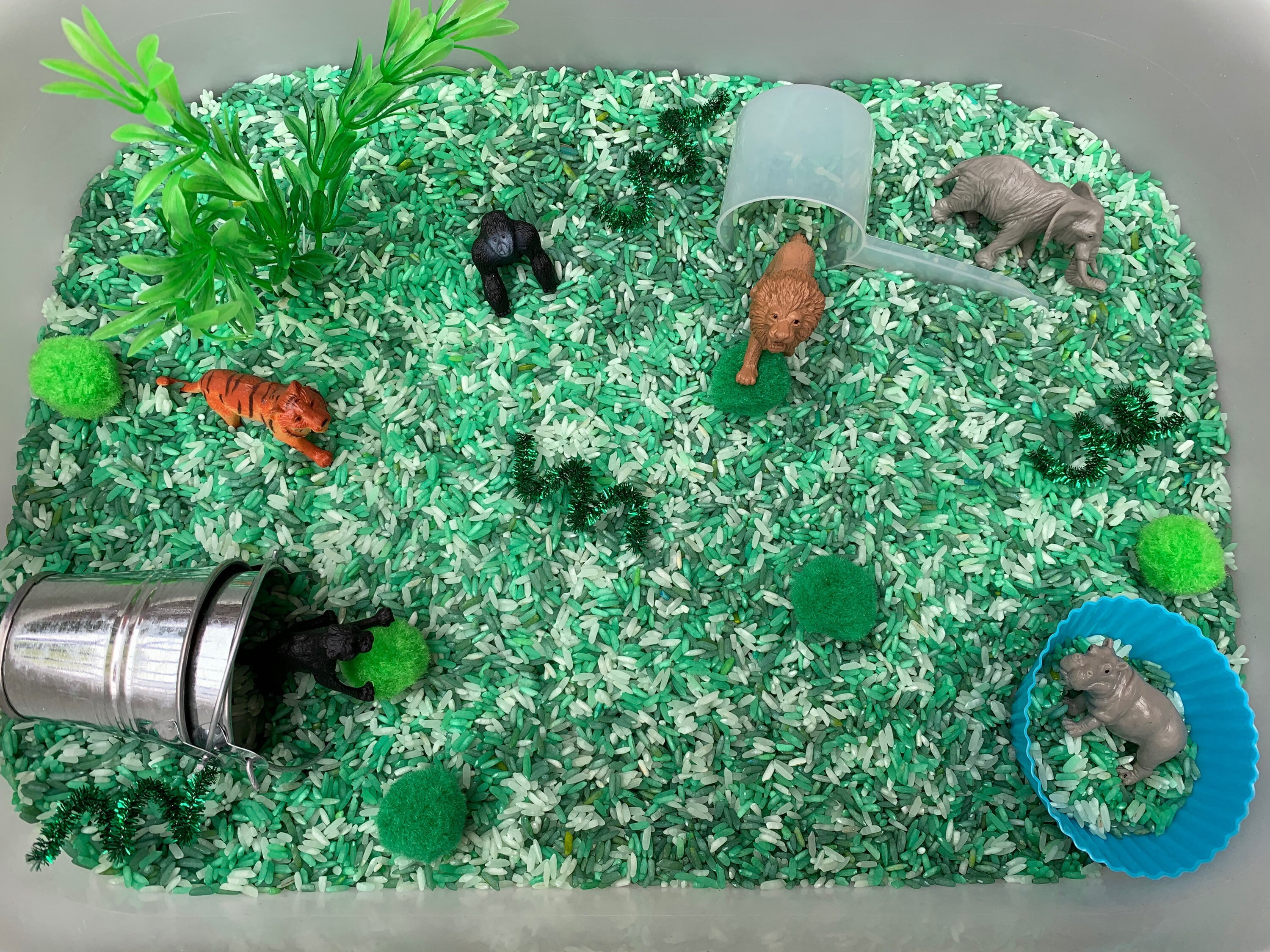 Wild Animal Jungle Sensory Bin Kit - Etsy