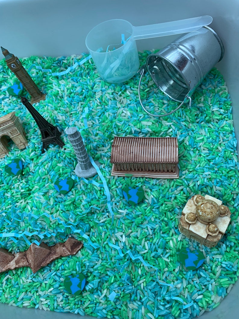 Around the World Sensory Bin Kit - Etsy