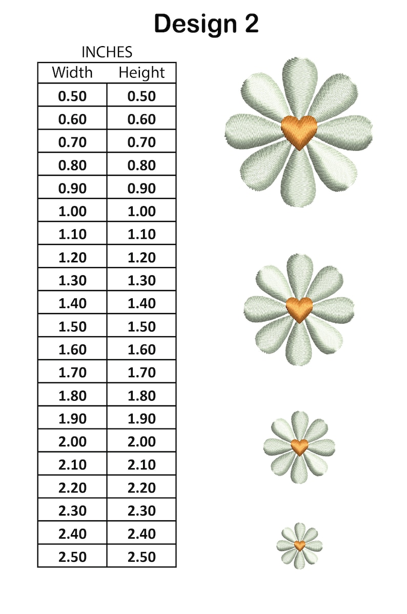 Mini Daisy Machine Embroidery, Set Daisy Embroidery, Set Mini Daisy ...