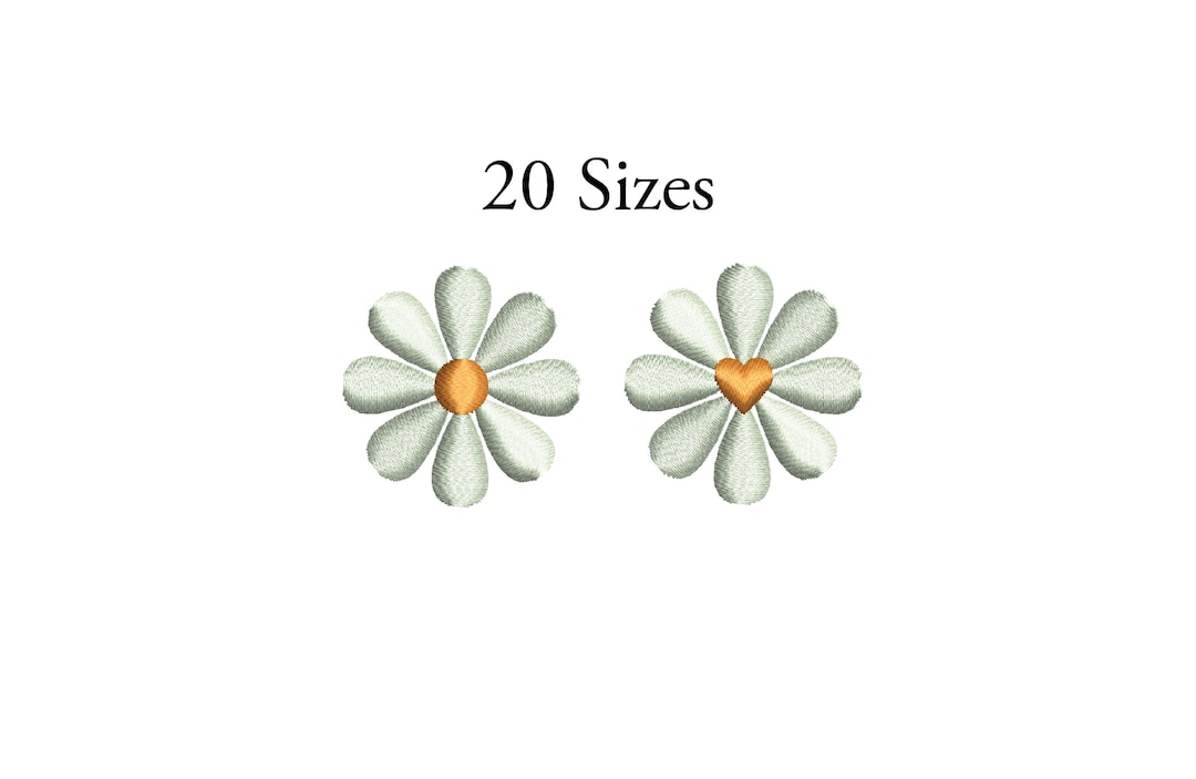 Mini Daisy Machine Embroidery, Set Daisy Embroidery, Set Mini Daisy ...