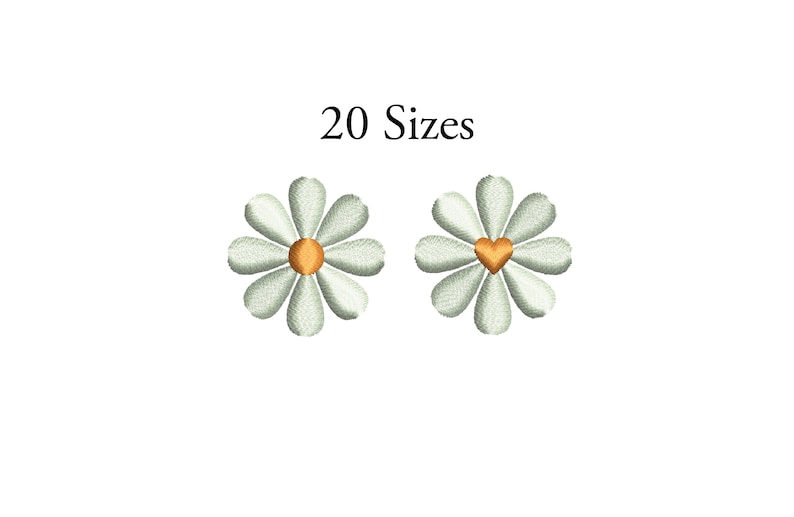 Mini Daisy Machine Embroidery, Set Daisy Embroidery, Set Mini Daisy ...