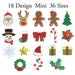 Set Mini Christmas Embroidery, Set Christmas Embroidery, Mini Christmas ...