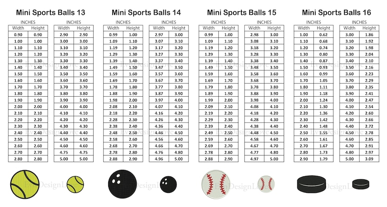 Set Mini Sports Ball Embroidery, Set Sports Embroidery, Mini Sports ...
