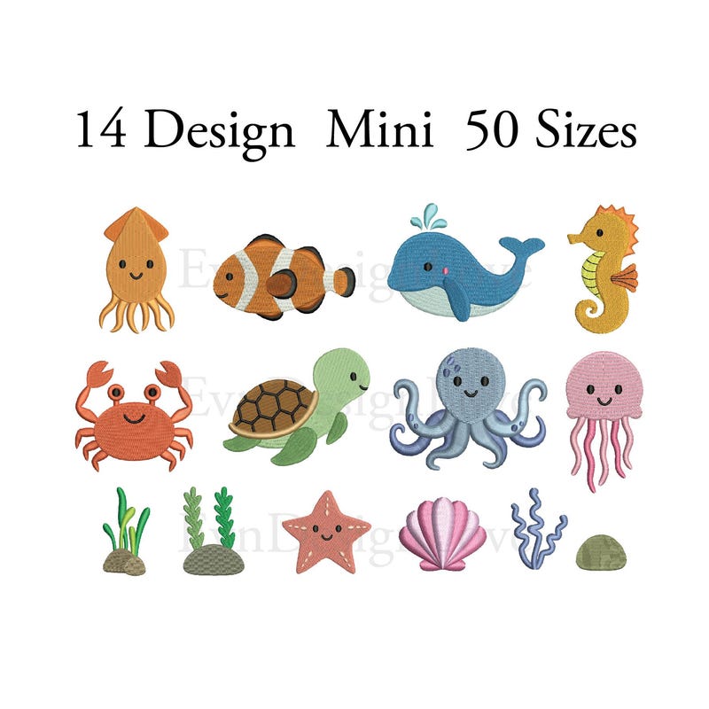 Ocean Mini Animals Files - Etsy