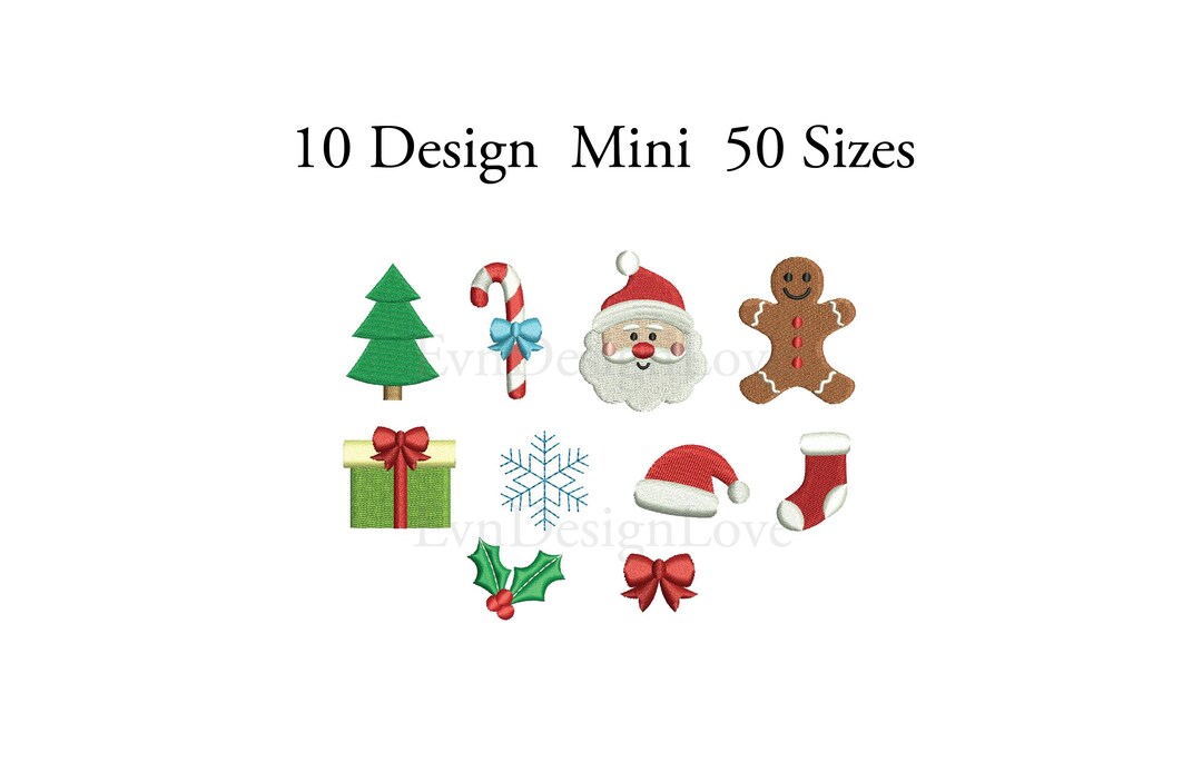 Set Mini Christmas Embroidery, Set Christmas Embroidery, Mini Christmas ...