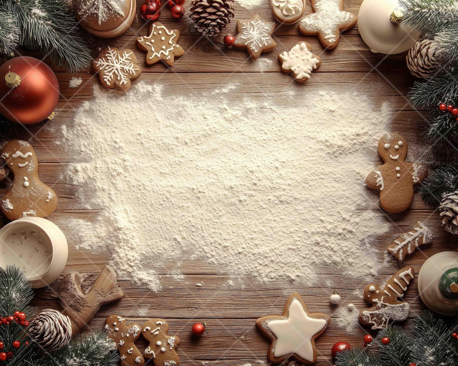 Christmas Cookie Scene Newborn Digital Backdrop - Etsy
