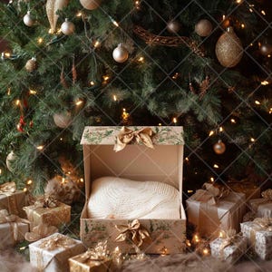 Christmas Gift Box Baby Backdrop - Etsy