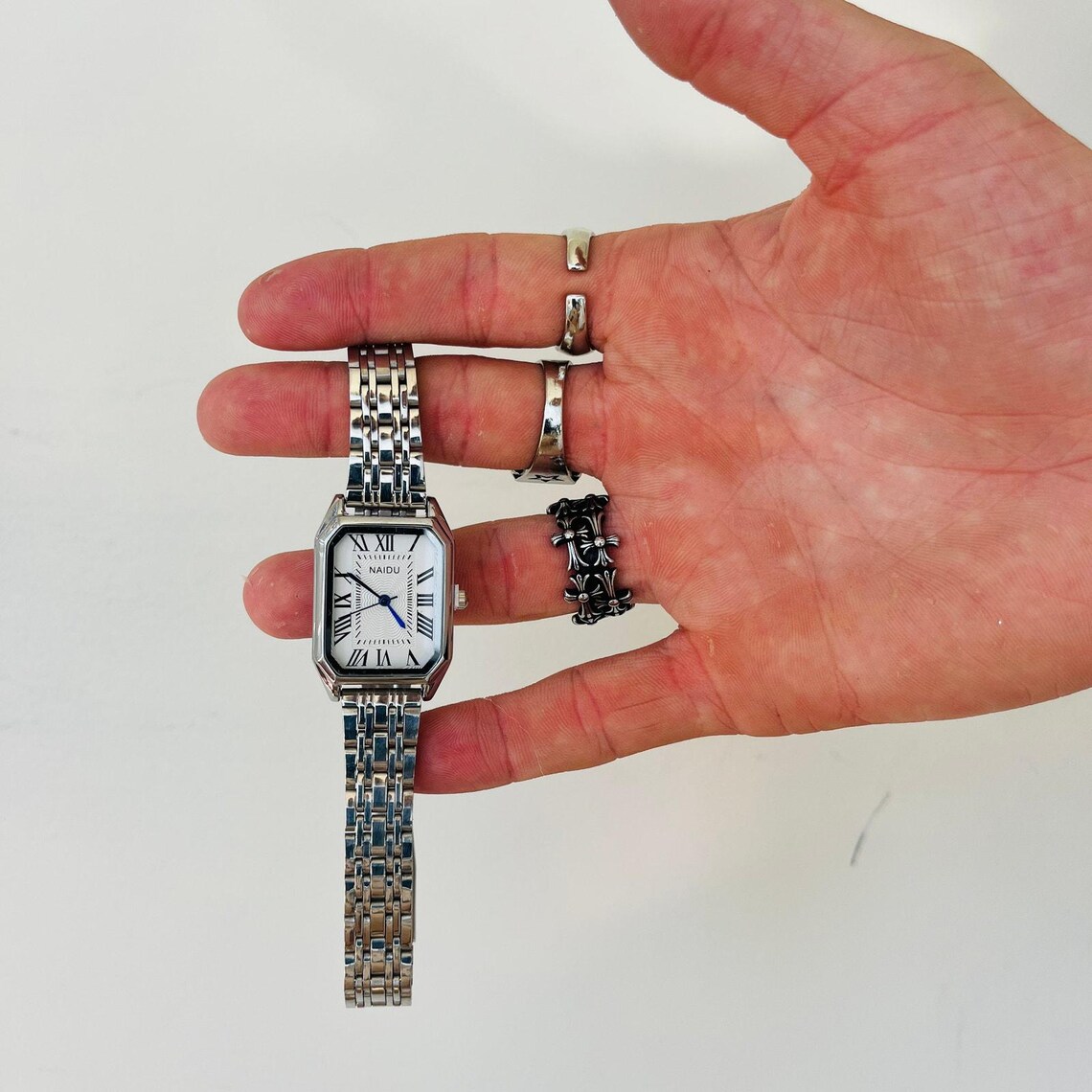 2000s Vintage Rectangle Quartz Watch Unisex Stainless Steel 8.5" New - Etsy
