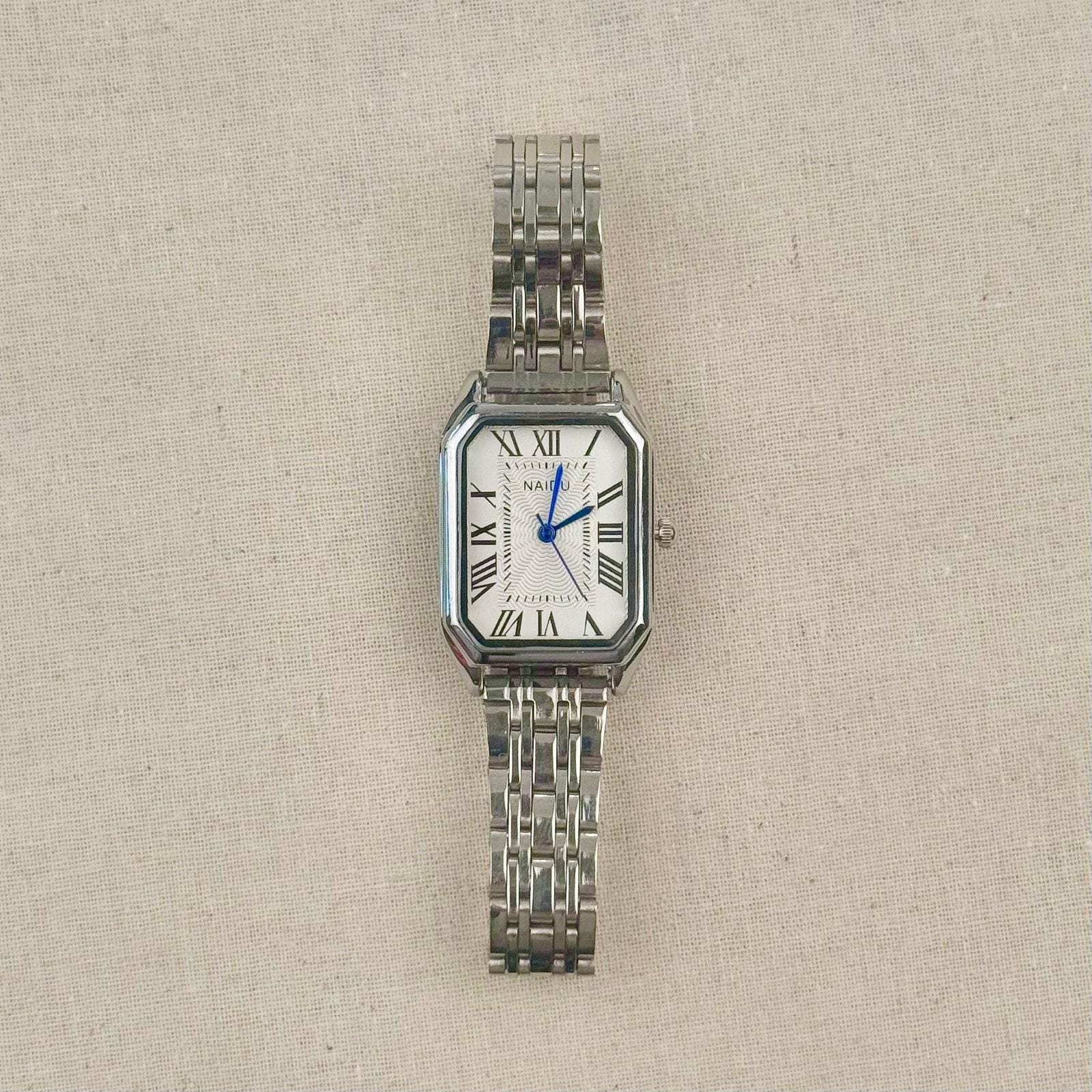 2000s Vintage Rectangle Quartz Watch Unisex Stainless Steel 8.5" New - Etsy