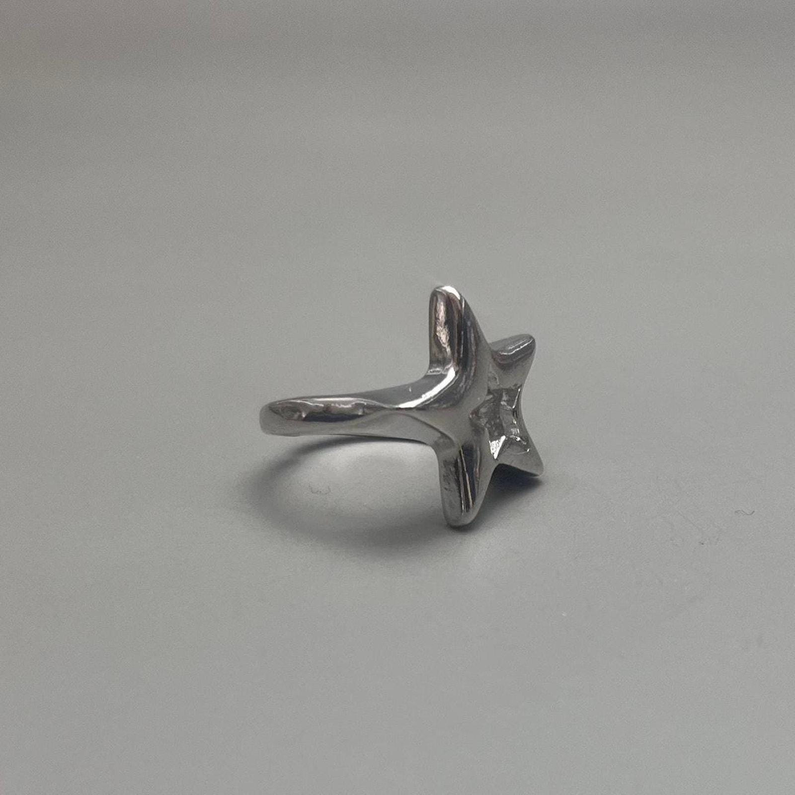 Y2k Grunge Silver Star - Etsy