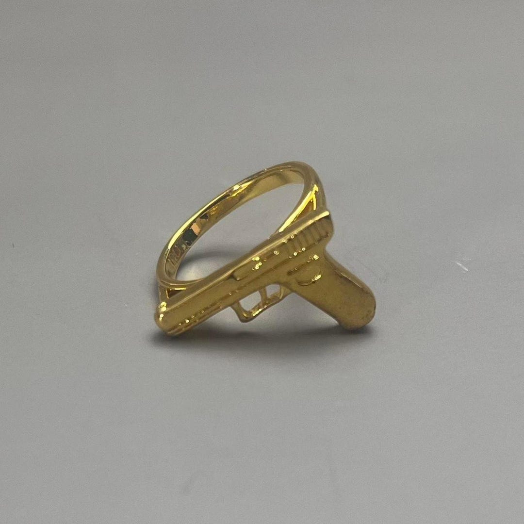 Y2K Vintage Gold Gun Ring – Adjustable Size, Unisex, Brand New - Etsy