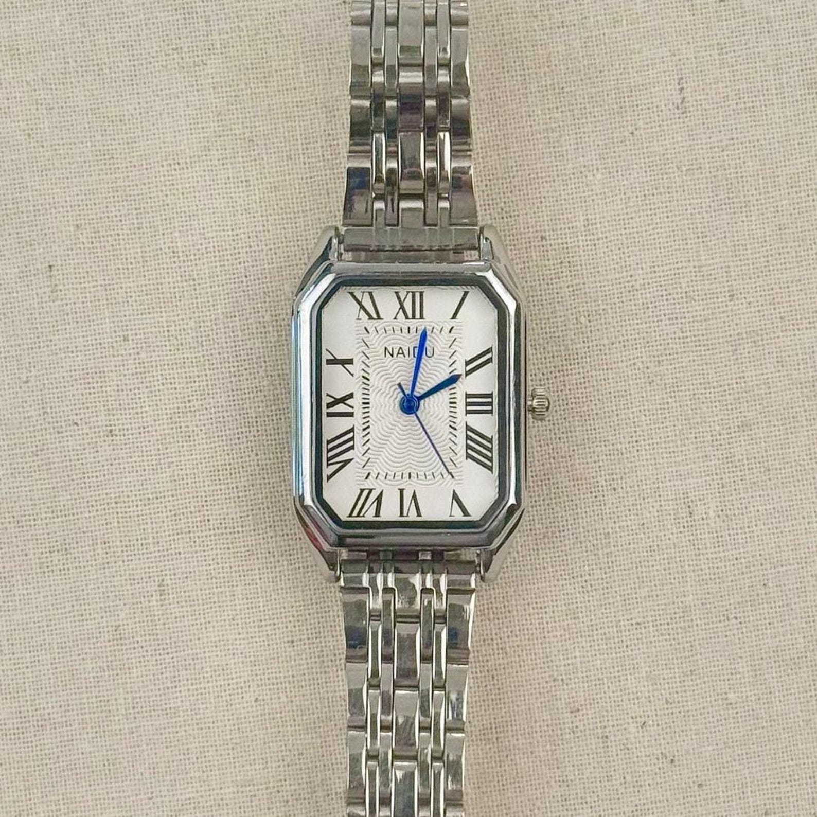 2000s Vintage Rectangle Quartz Watch Unisex Stainless Steel 8.5" New - Etsy