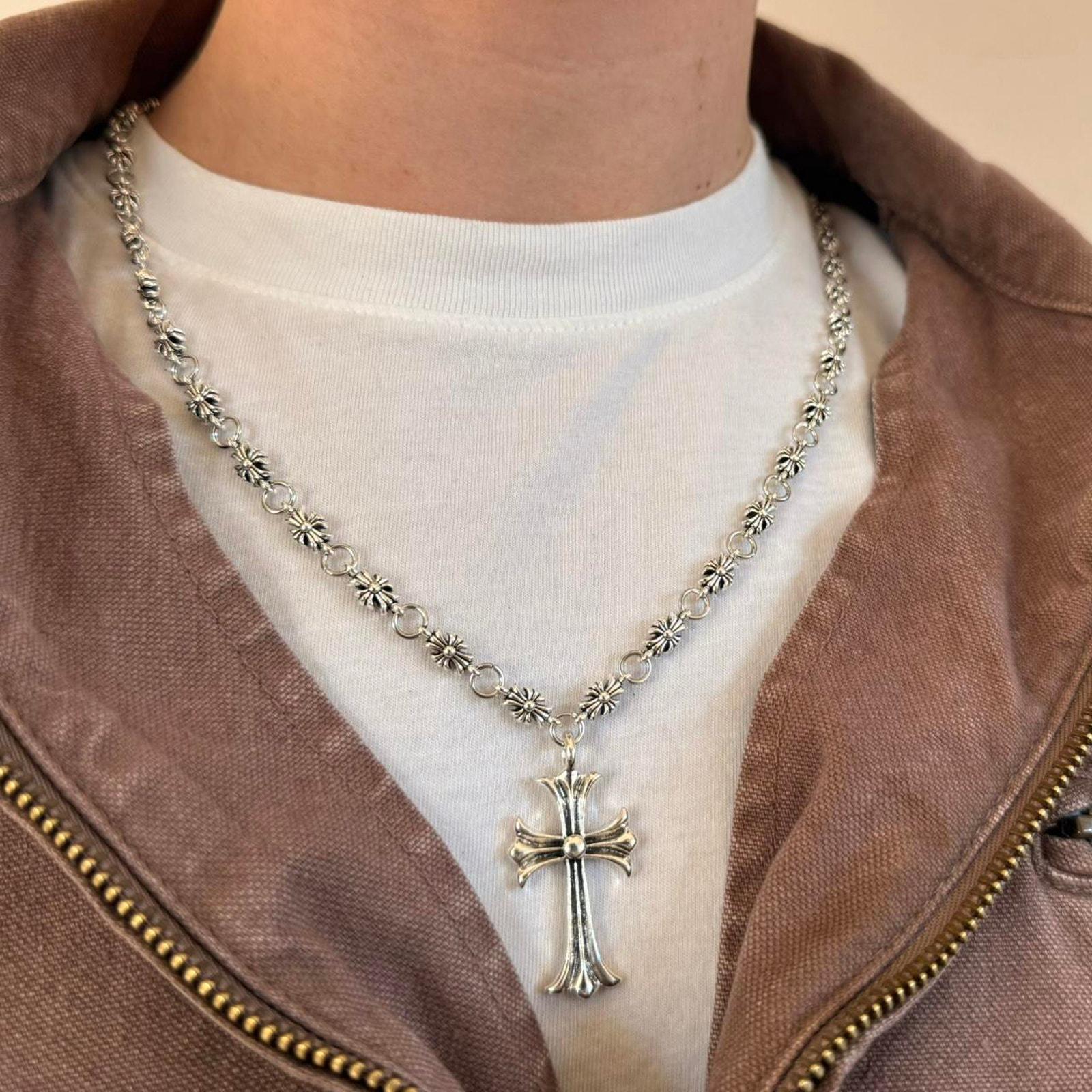 Y2k Simple Silver Gothic Cross - Etsy