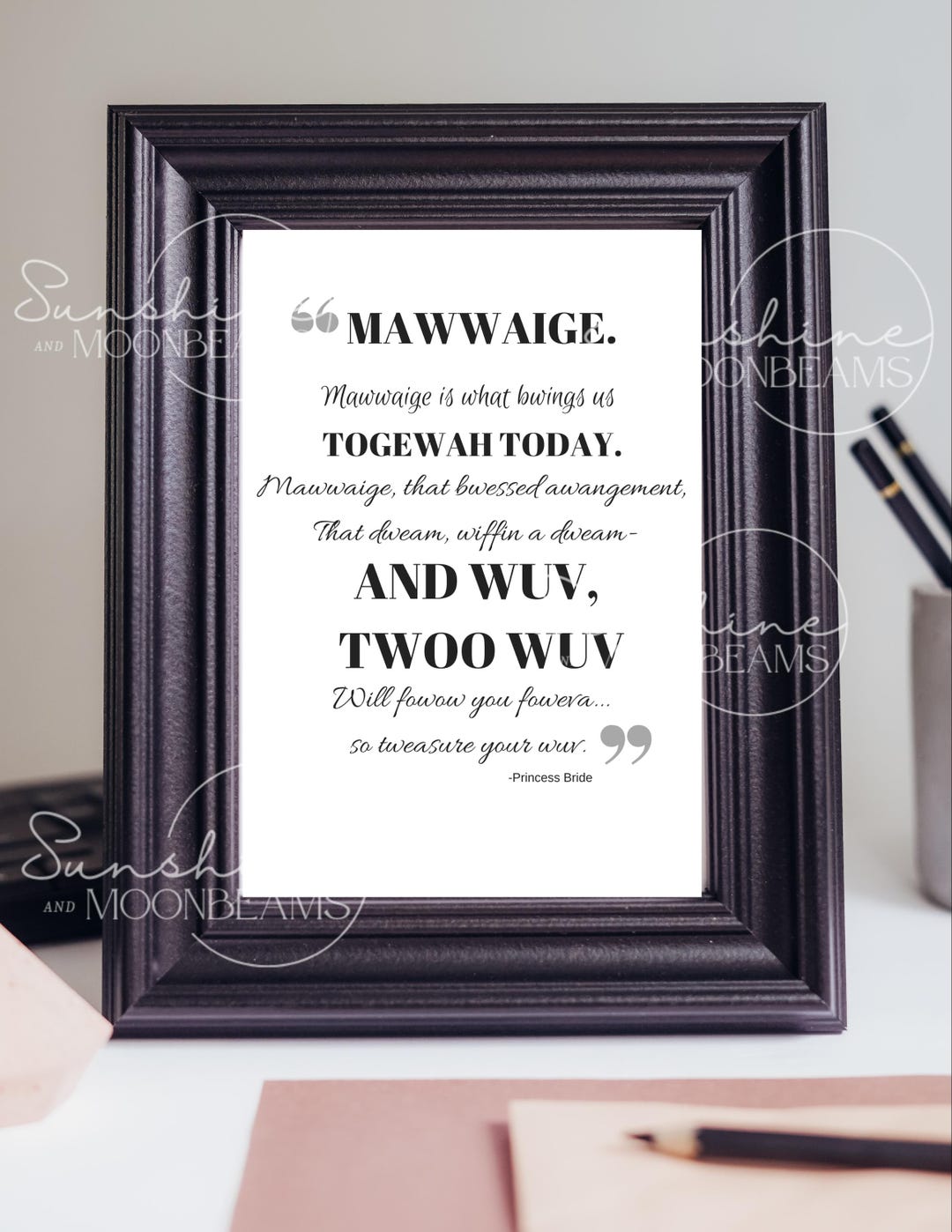 The Princess Bride Inspired Wedding Quote | Digital Download | Wedding ...