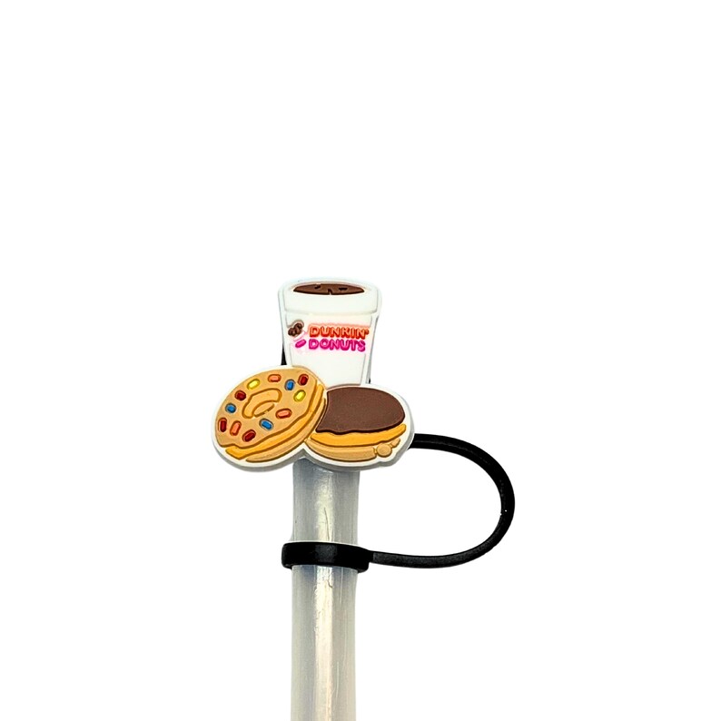 Coffee and Donuts Straw Topper - Etsy