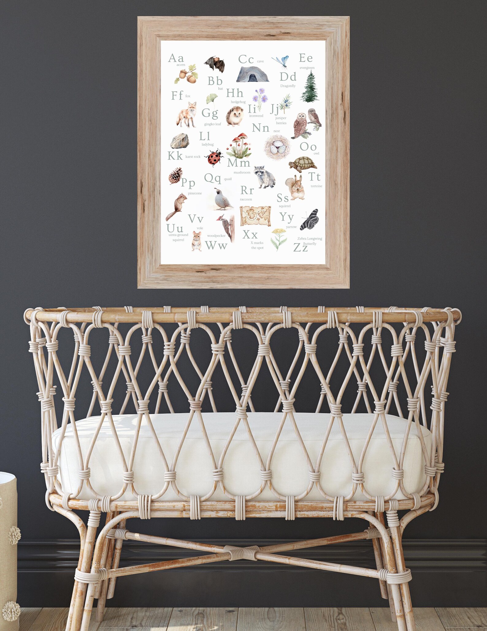 Printable Woodland Nature Alphabet Picture | Abcs | Nursery Decor - Etsy