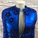 Blue Bubble Coat, Blue Bubble Jacket, Bubble Jacket, Cropped Bubble ...