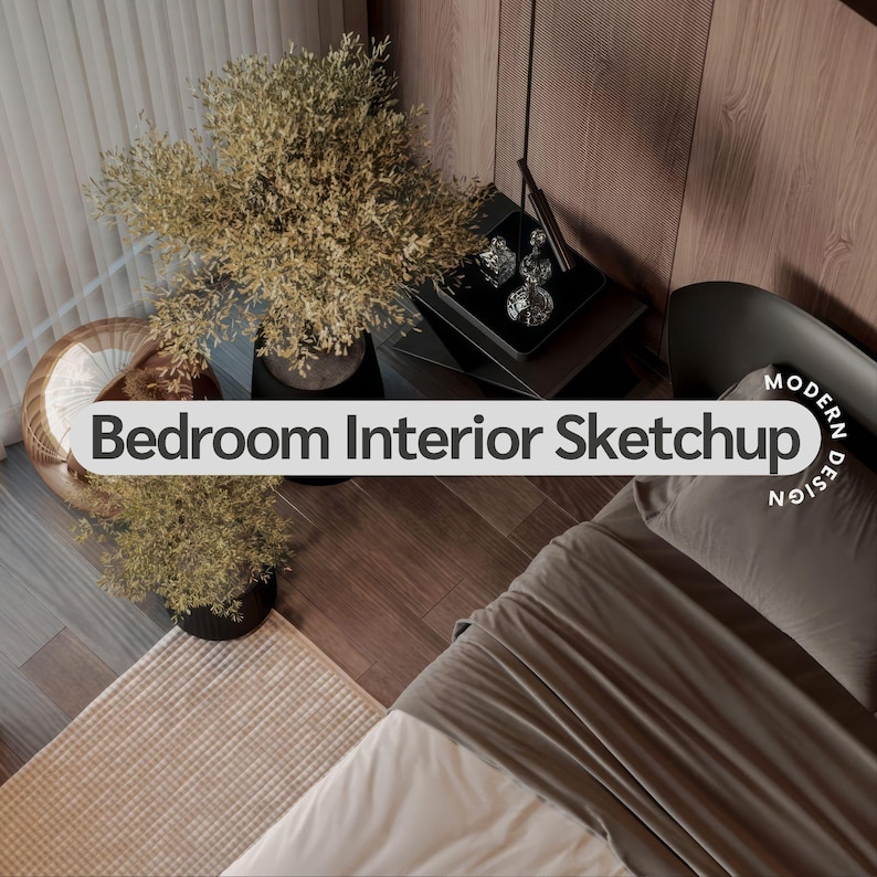 Bedroom Interior Sketchup Model - Etsy