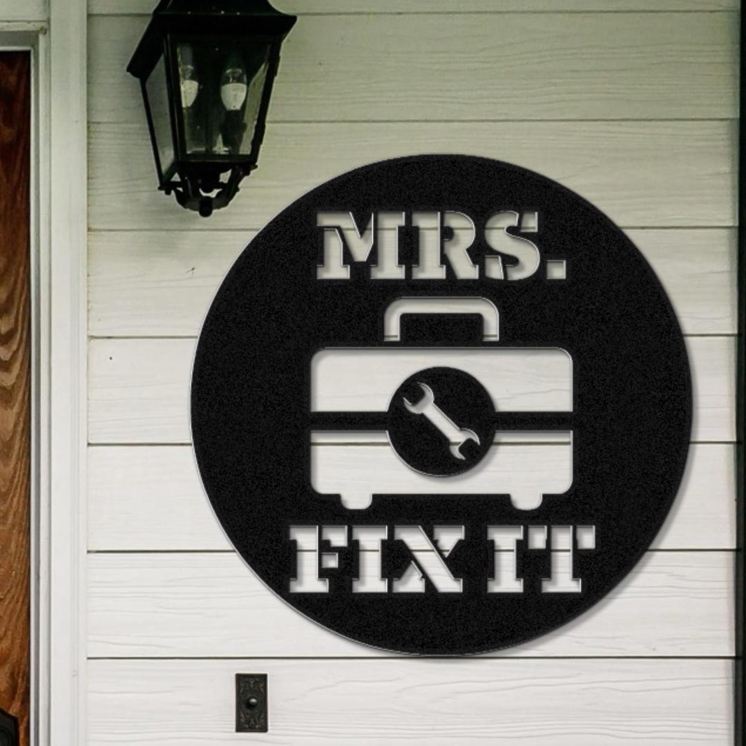 Mrs. Fix It Metal Wall Sign, DIY Gift for Mom, - Etsy
