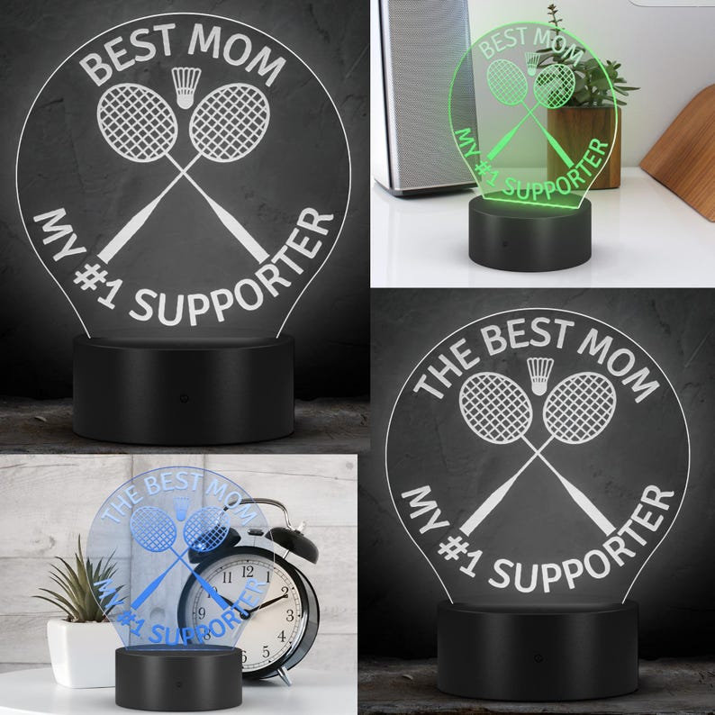 Best Mom Sports Themed Acrylic Signs for American Football Badminton ...