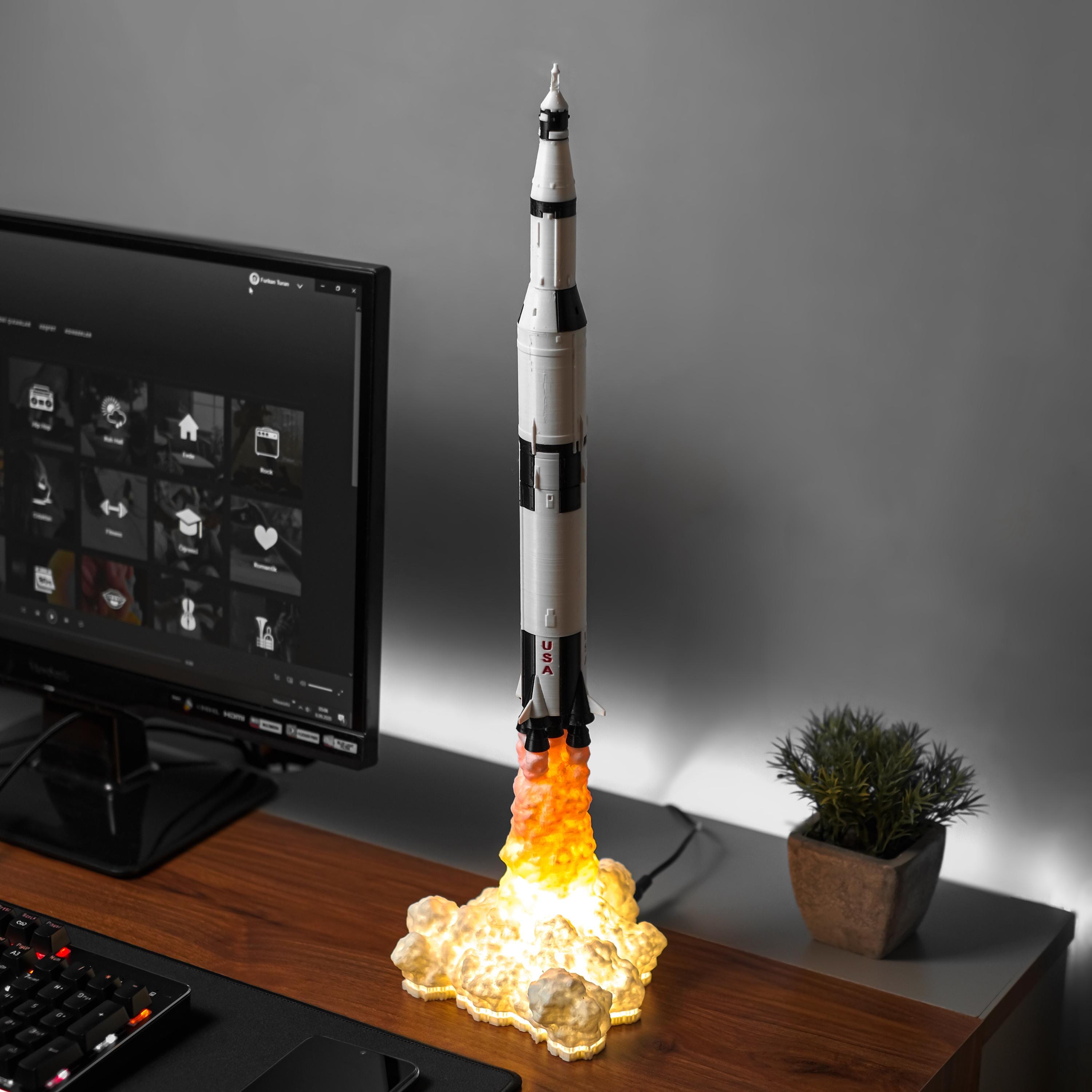 Rocket Lamp, Nasa, Rocket, Saturn V, Space, Spacex, Saturn V Lamp ...