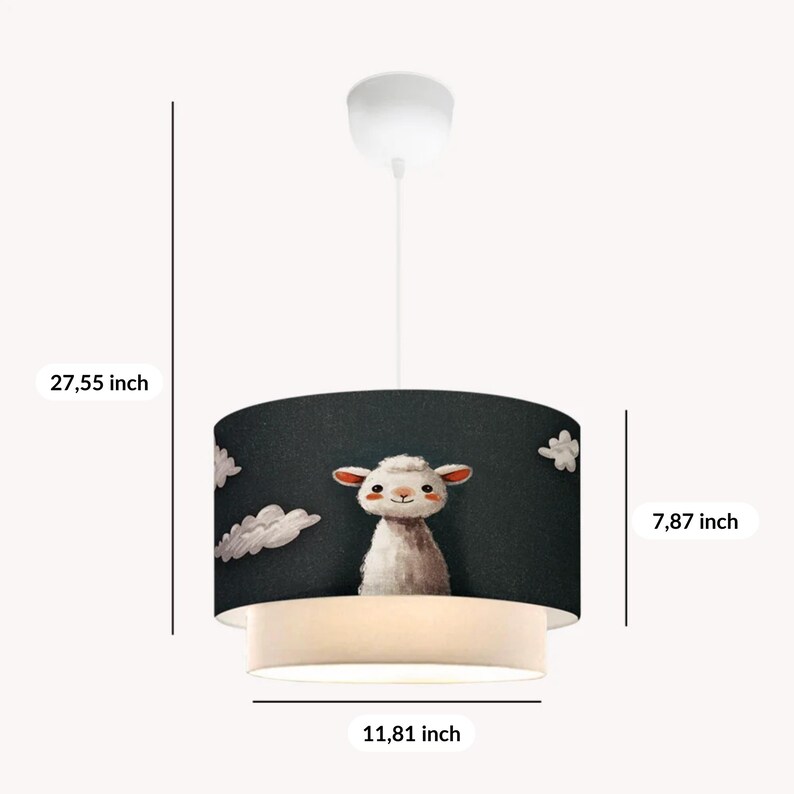 Children's Room Sheep-themed Pendant Lamp-sheep Lamp Hanging Light for ...
