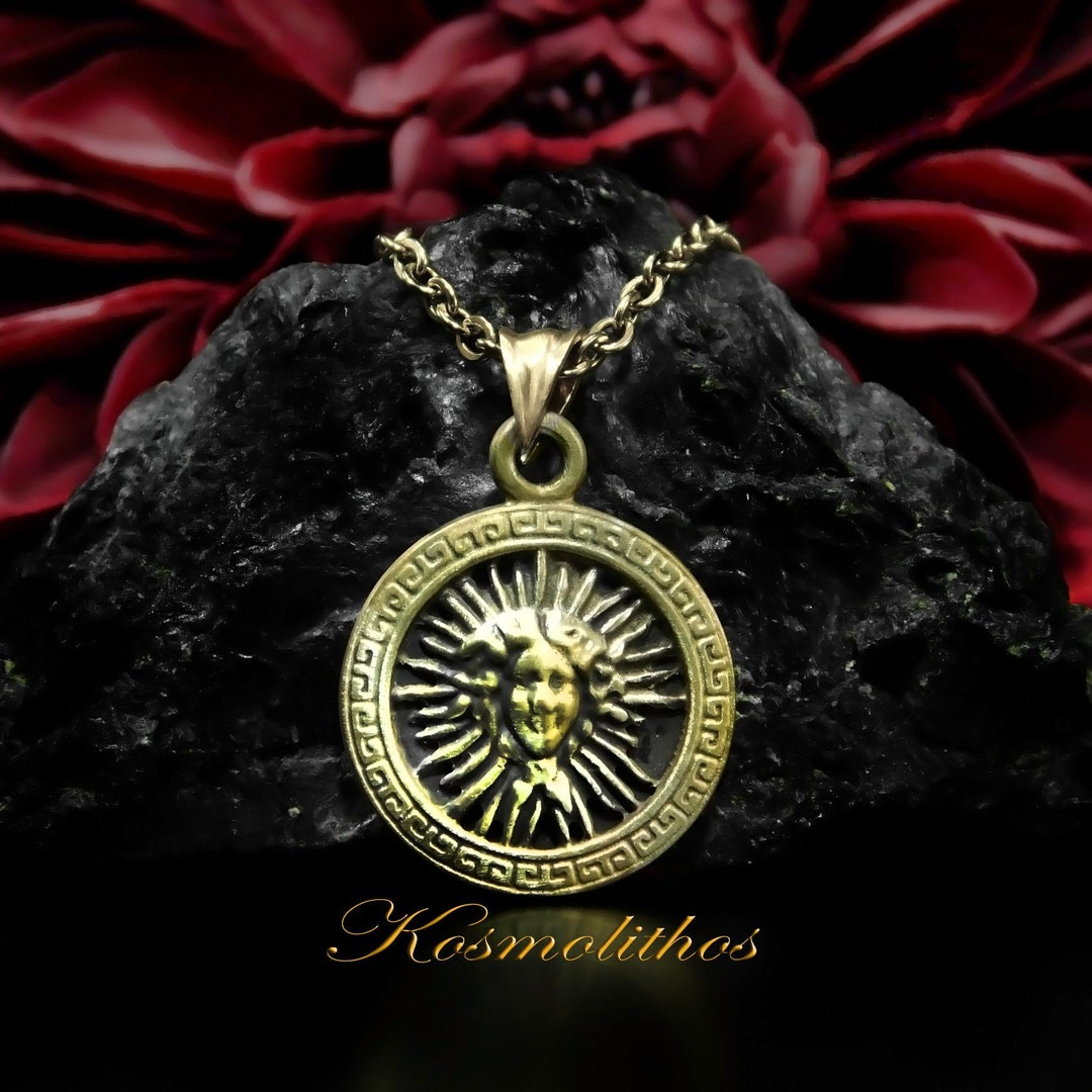 Apollo Greek God Bronze Necklace, Apollo Sun God Pendant, Helios Charm ...
