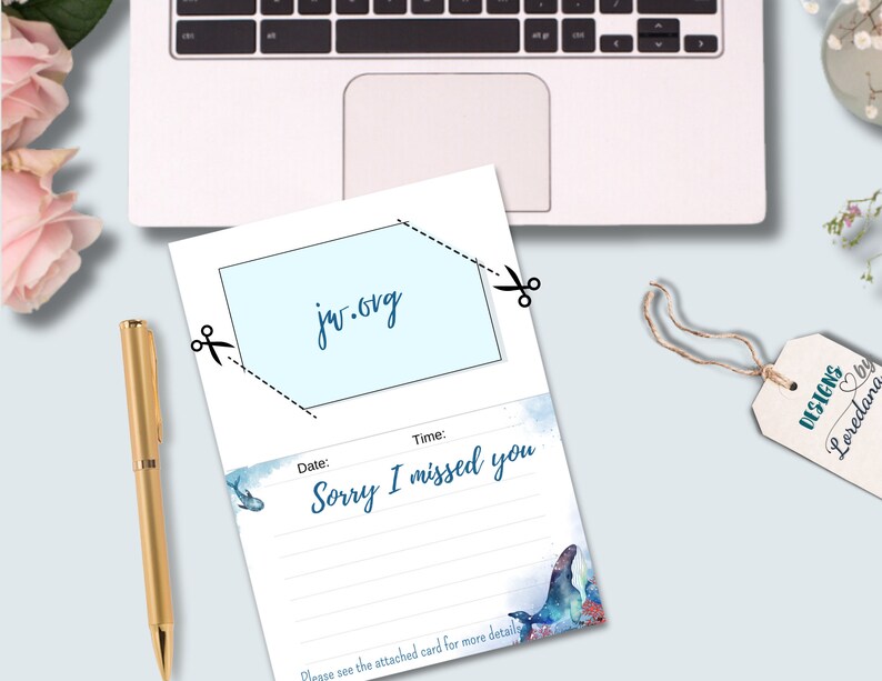 JW 'sorry I Missed You' Note & Card Holder 12 Under the Sea themed ...