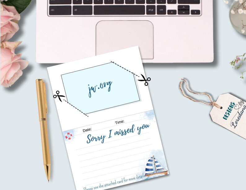 JW 'sorry I Missed You' Note & Card Holder 12 Under the Sea themed ...