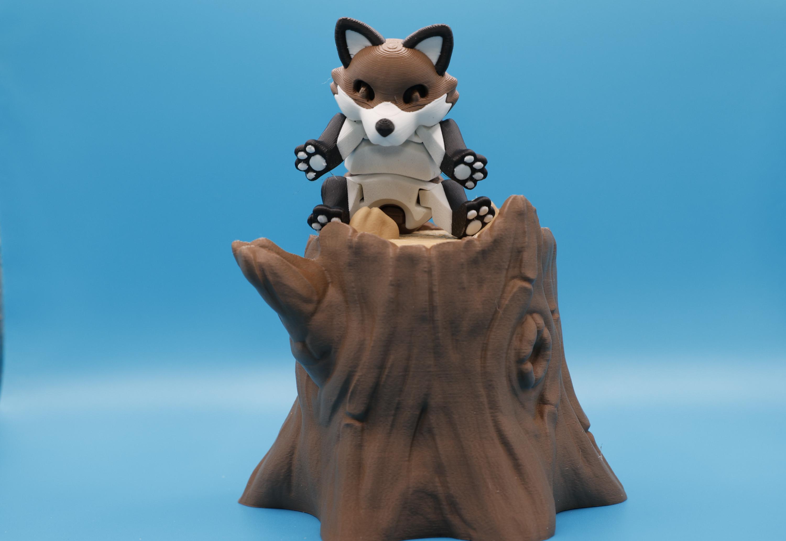Tree Critters/ 3D Prints/ Fidget Toys/ Fox/ Otter/ Beaver/ Tree Trunk ...