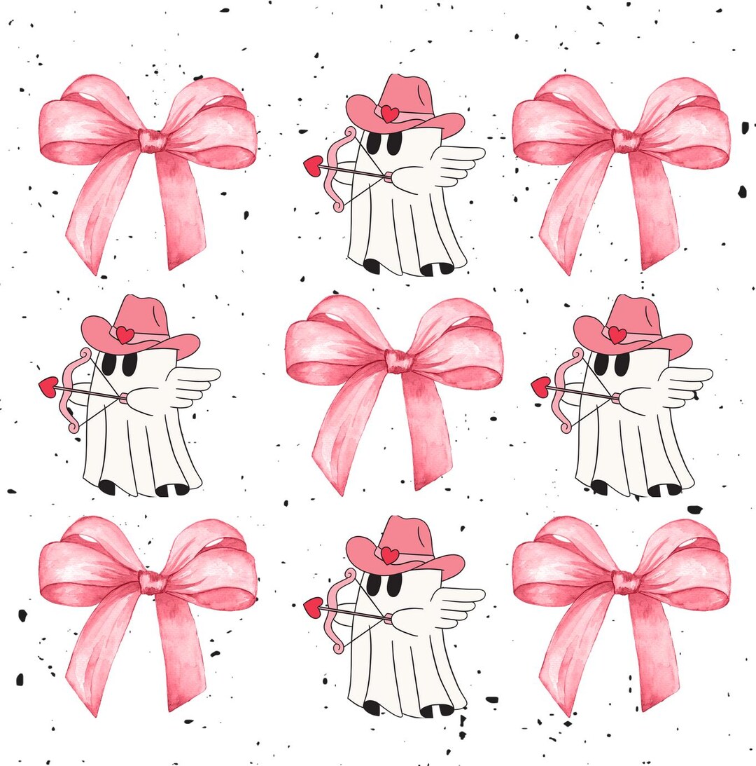 Ghost Png, Trendy Valentines Png, Pink Bow Png, Coquette Bow Png ...