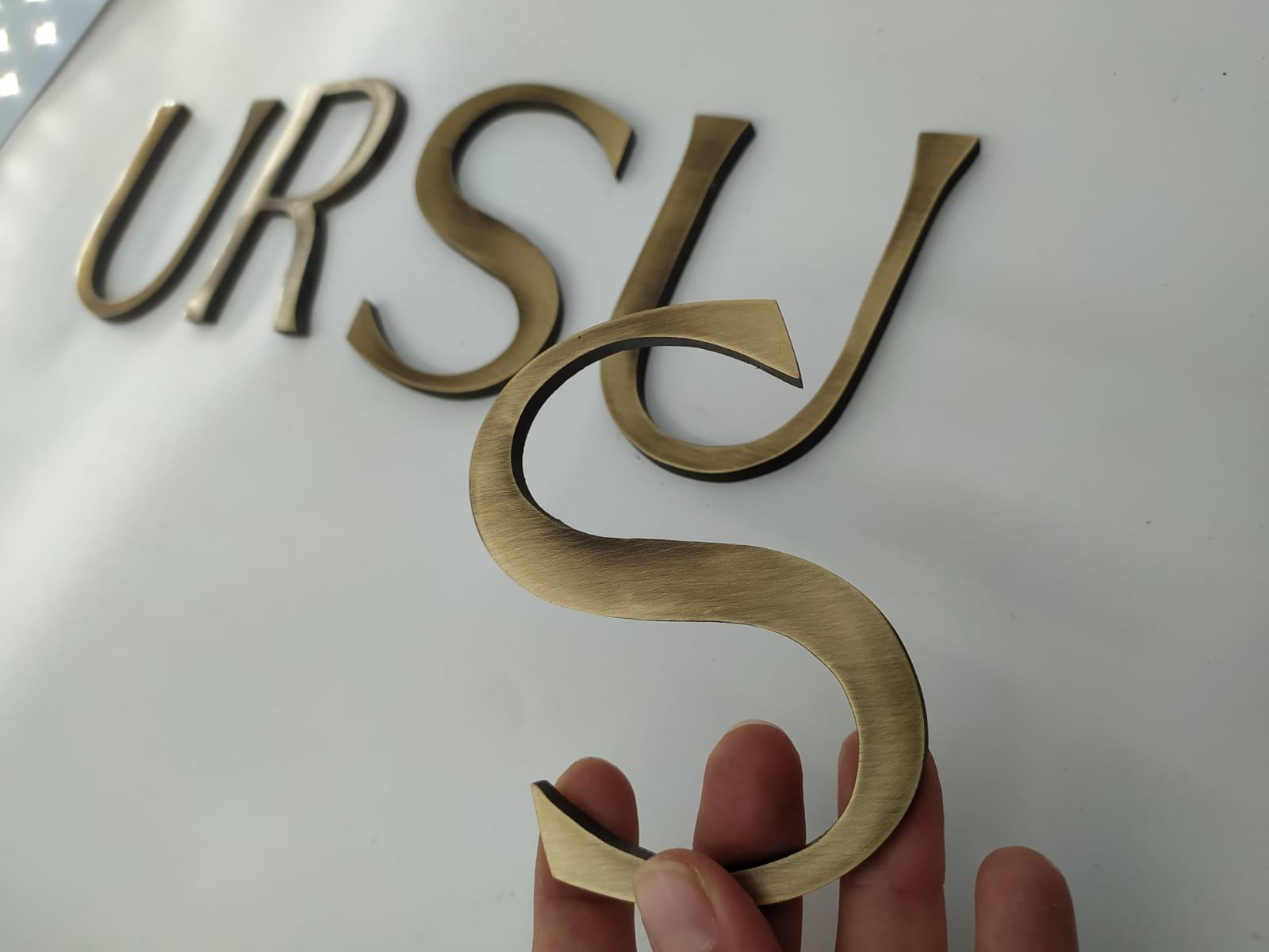 Antique Aged Brass Letters Cast Brass Letters Brushed Brass Letters ...