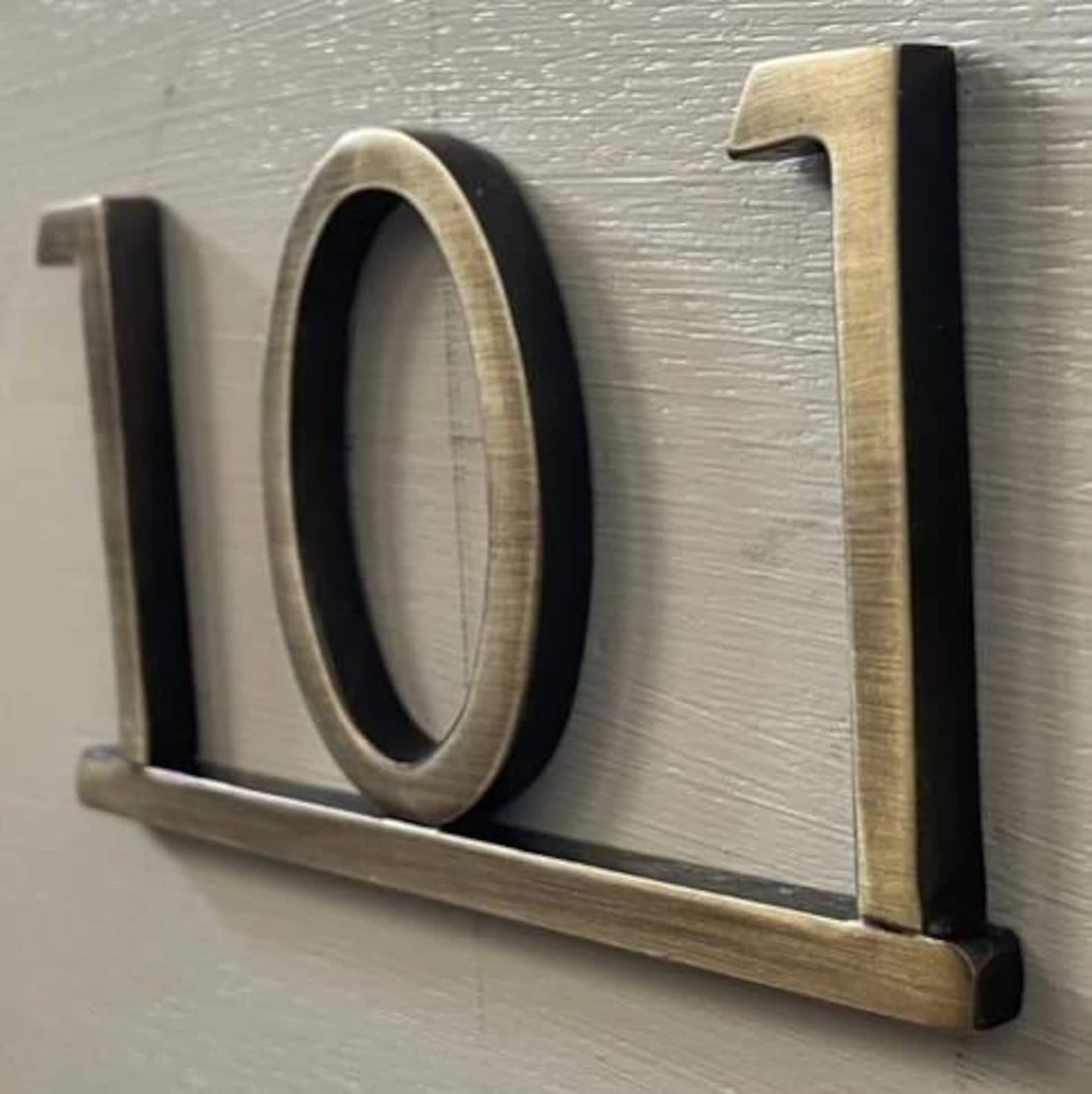 Antique Aged Brass Numbers Cast Brass Letters Brushed Brass Numbers ...