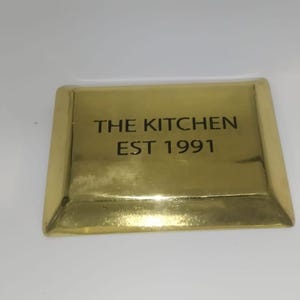 Custom Handmade Brass Plaque: Engraved or Embossed Sign - Etsy