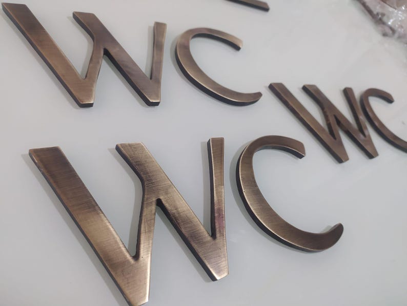 Brushed Brass Letters Antique Aged Brass Letters Polished Brass Letters ...
