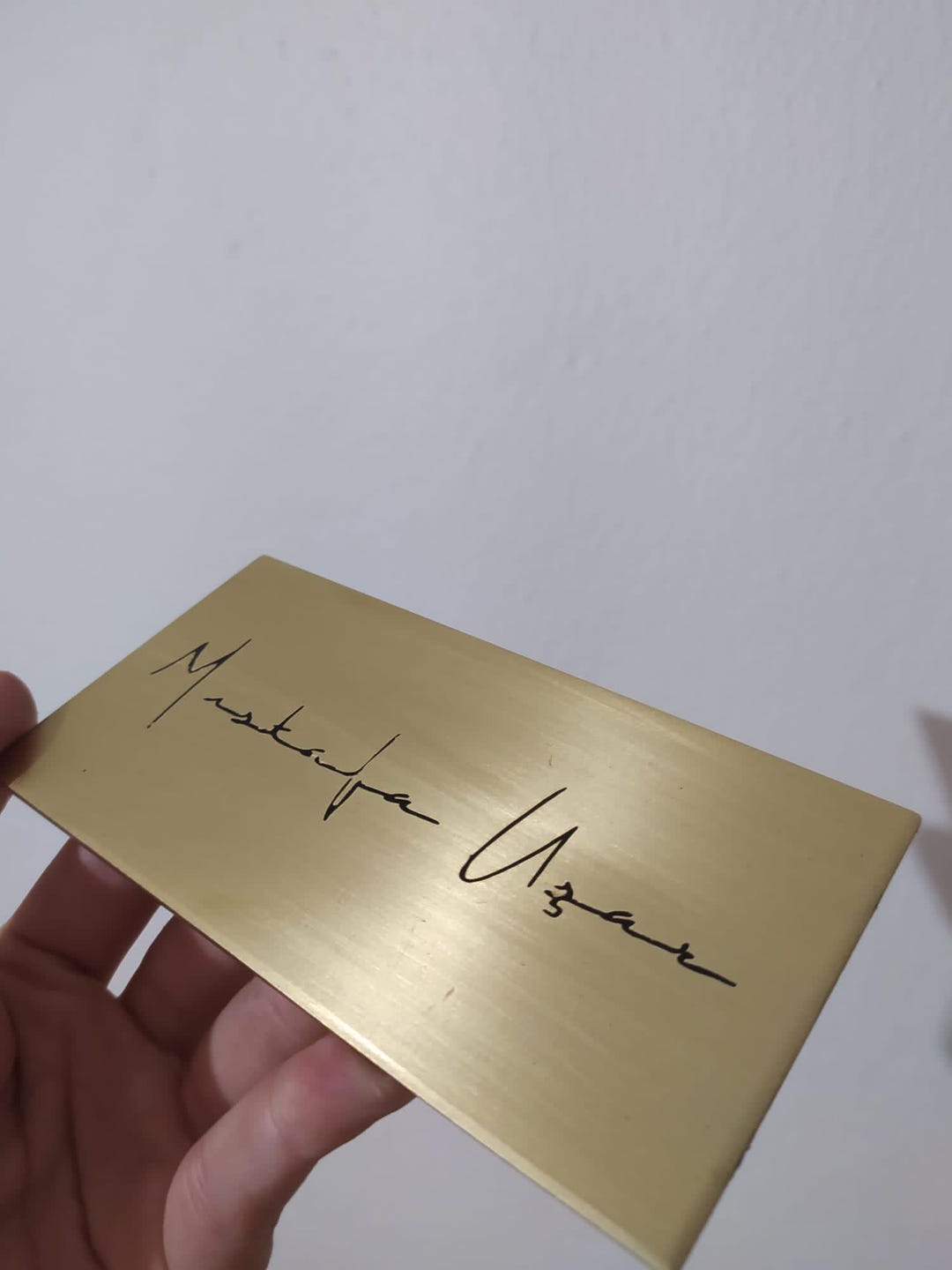 Custom Brass Plaques Handmade — Etched Embossed Metal Nameplate for ...