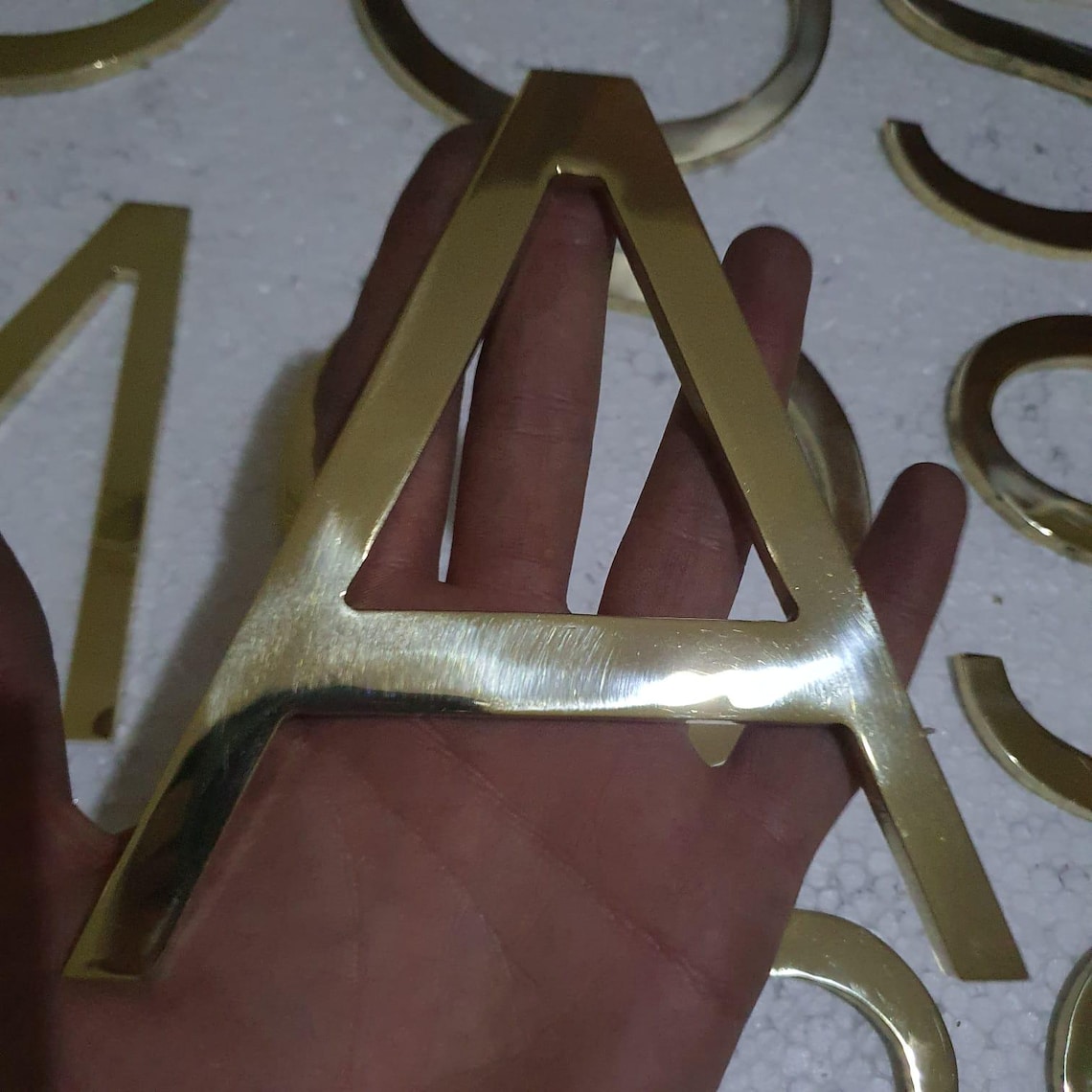 Polished Brass Letters - Solid Brass Letters - Polished Cast Brass ...