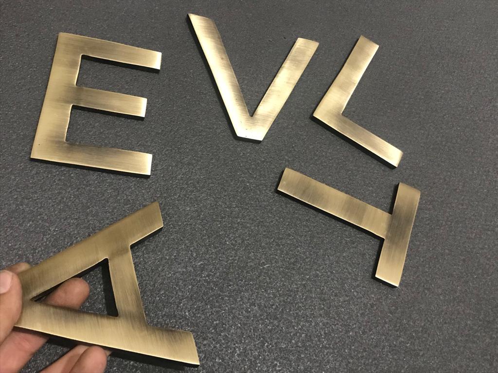 Custom Antique Brass Letters | Solid Cast House Name & Number Sign ...