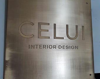 Custom Handmade Brass Plaque: Engraved or Embossed Sign - Etsy