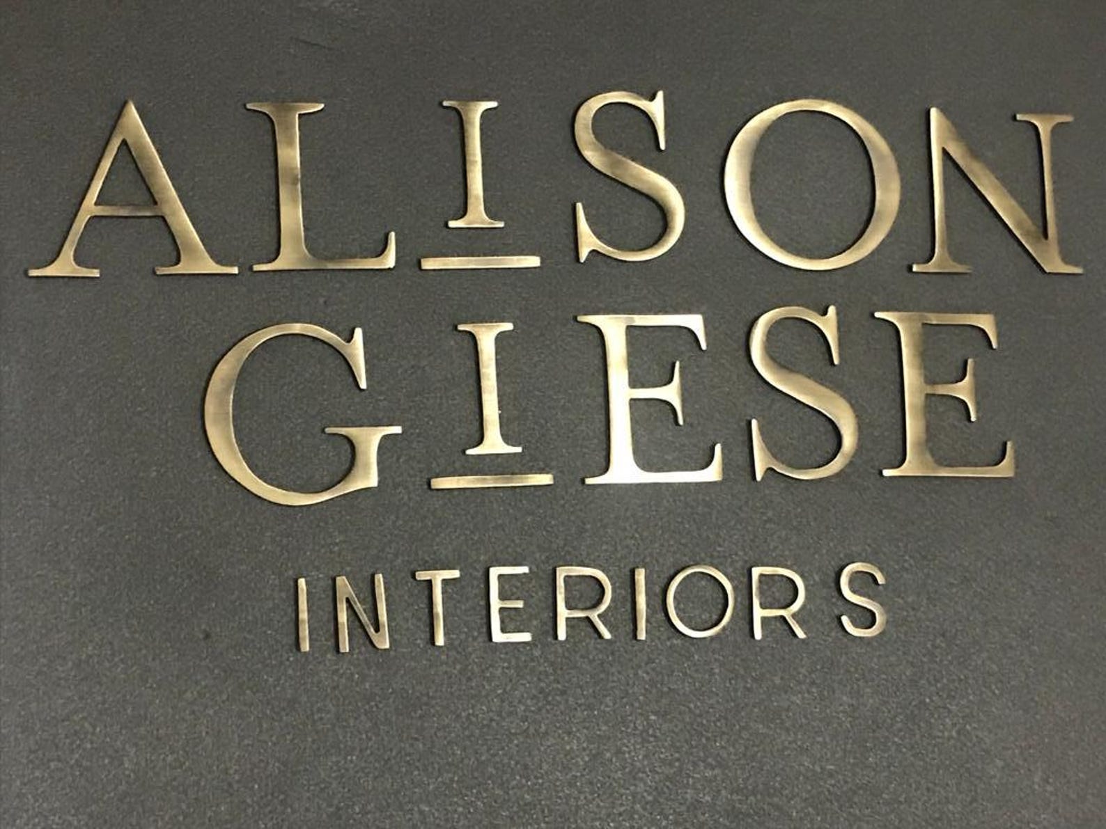 Handcrafted Matte Brushed Solid Brass Letters — Architectural Satin ...