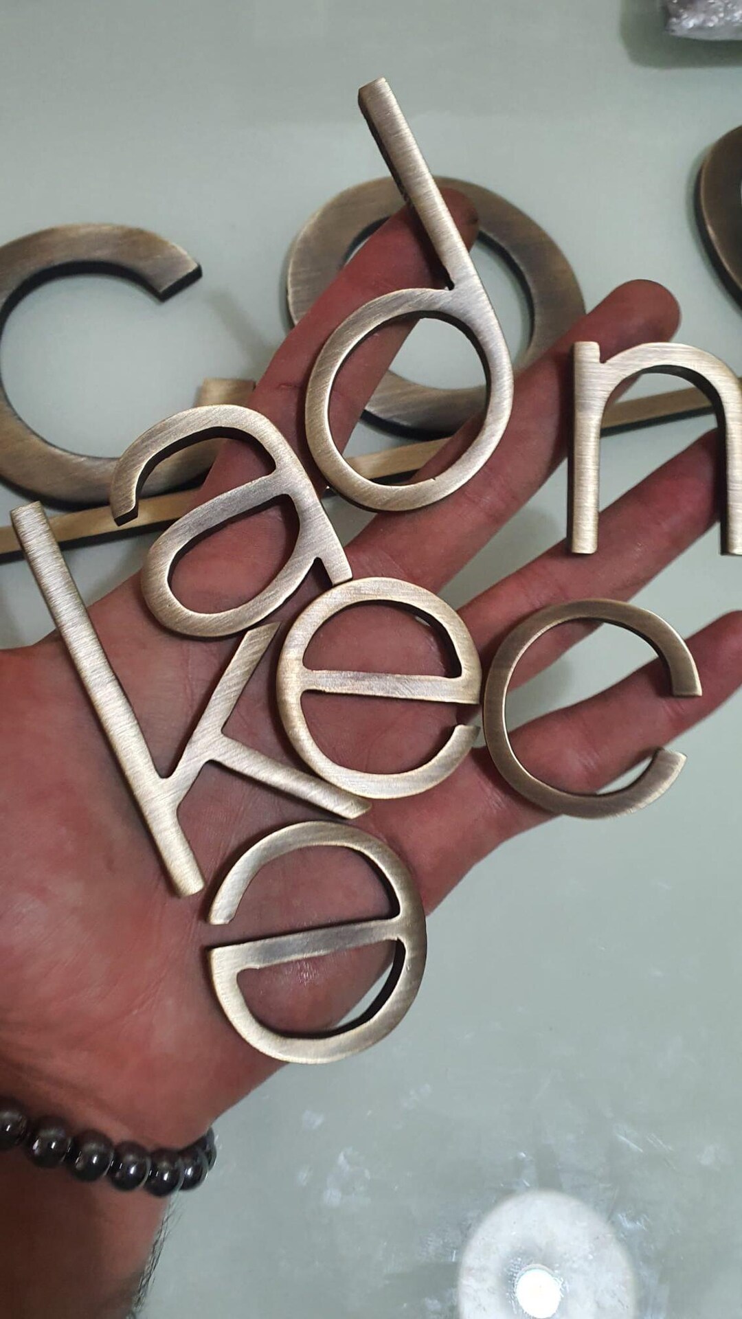 Brushed Brass Letters Antique Aged Brass Letters Polished Brass Letters ...