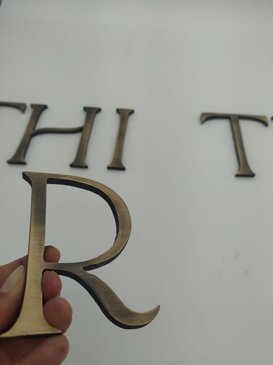 Antique Aged Brass Letters - Cast Brass Letters - Brushed Brass Letters ...