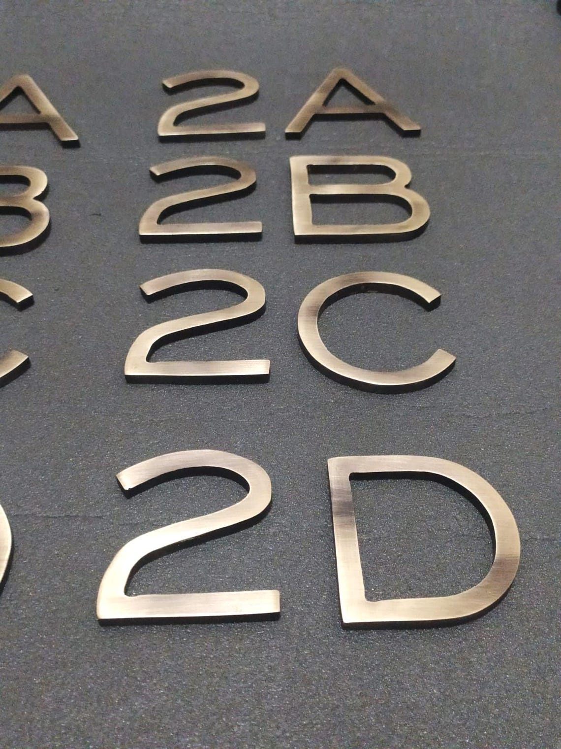 Antique Aged Brass Letters - Cast Brass Letters - Brushed Brass Letters ...