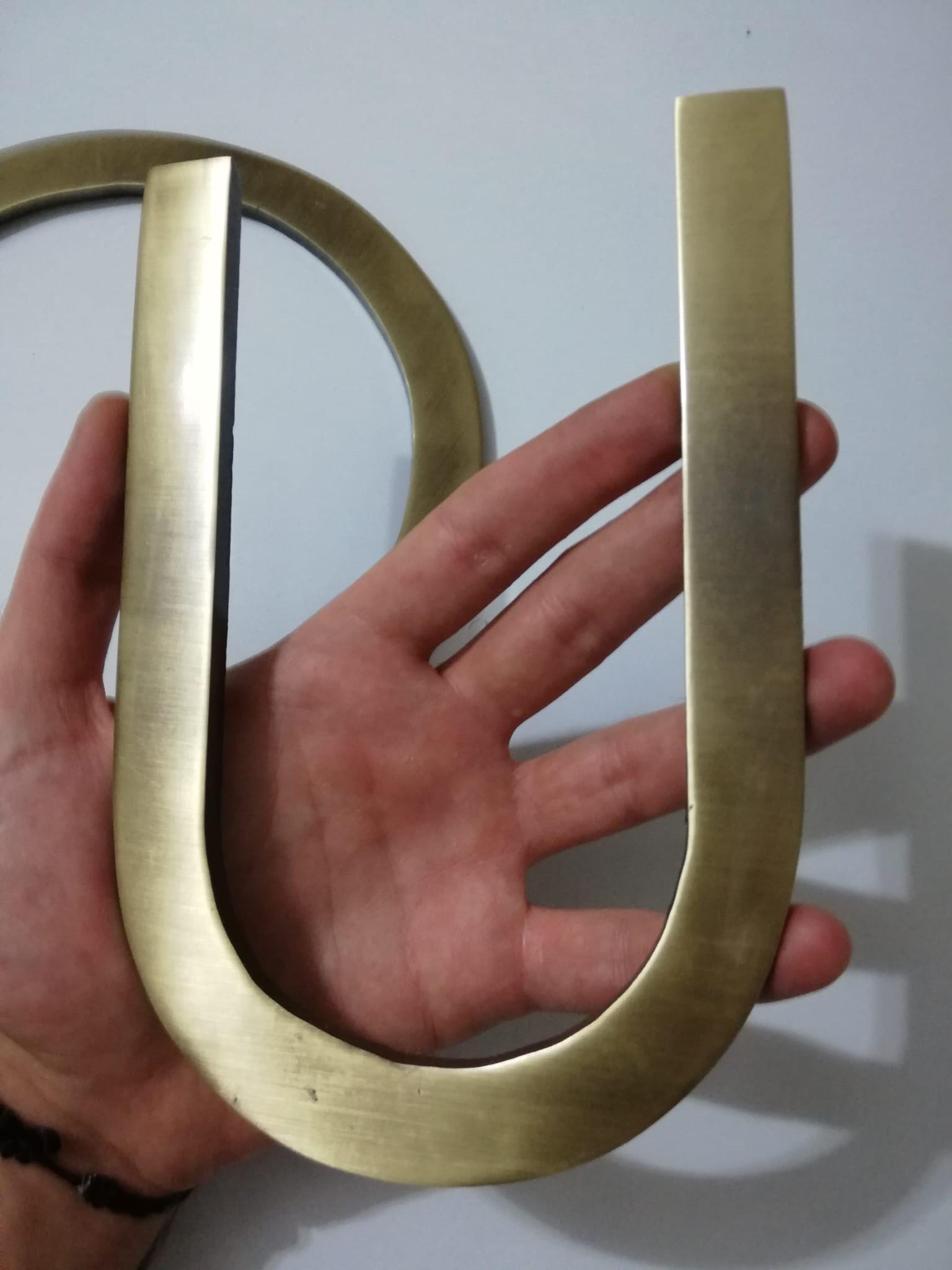 Brushed Brass Letters - Unlacquered Cast Brass Letters - Antique Aged ...