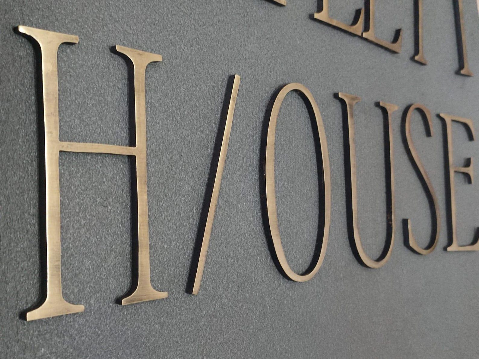 Antique Aged Brass Letters Cast Brass Letters Brushed Brass Letters ...