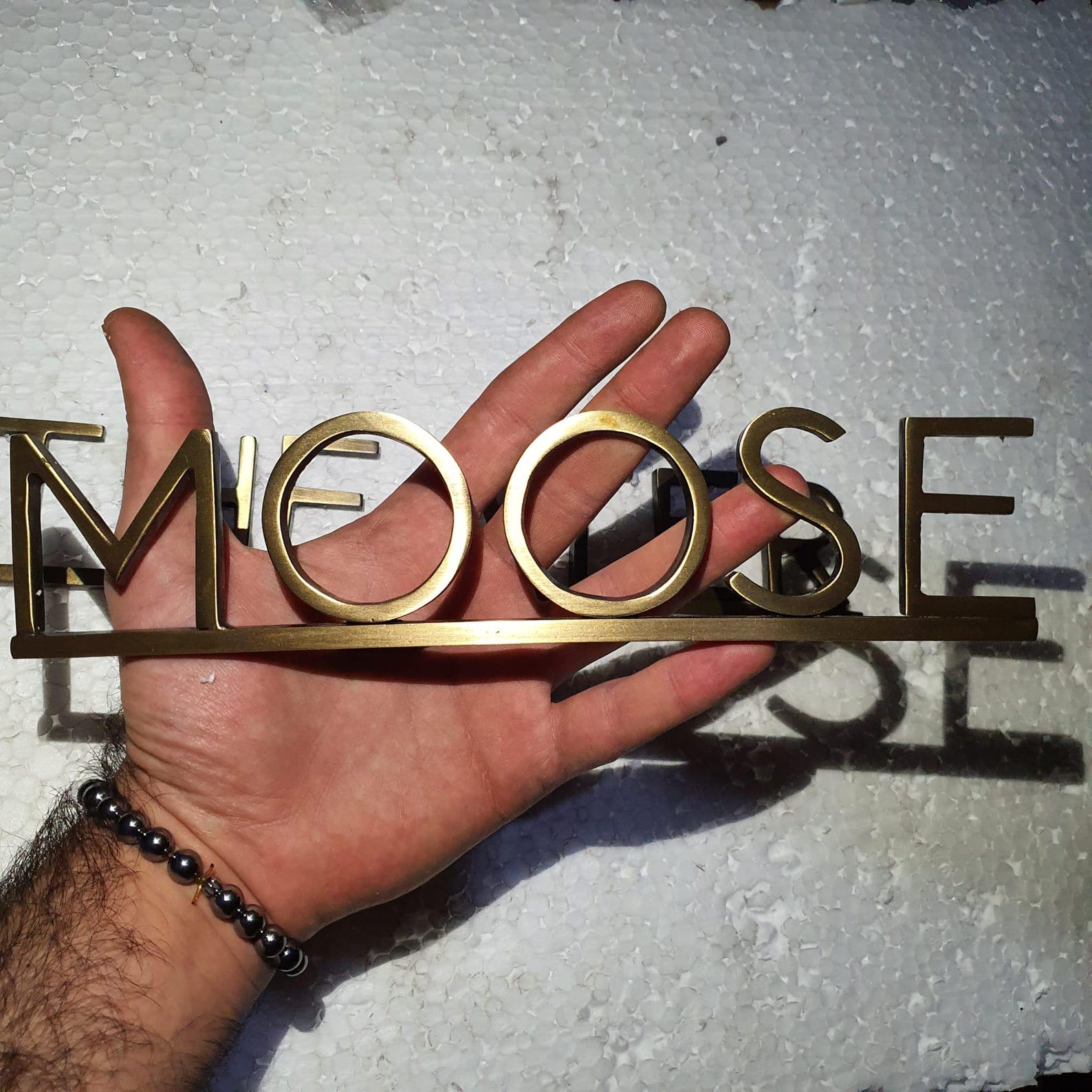 Custom Brass Letters With Underline — Handmade Solid Cast Metal ...