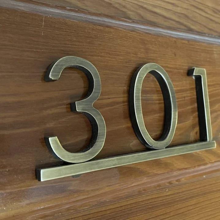 Antique Aged Brass Numbers Cast Brass Letters Brushed Brass Numbers ...