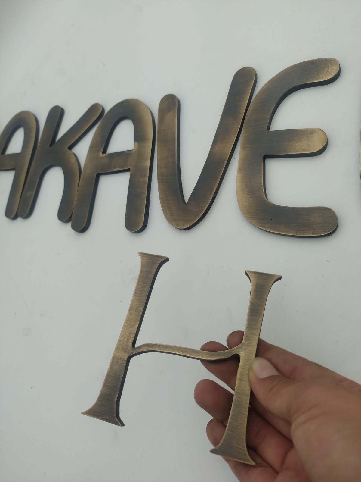 Antique Aged Brass Letters - Cast Brass Letters - Brushed Brass Letters ...