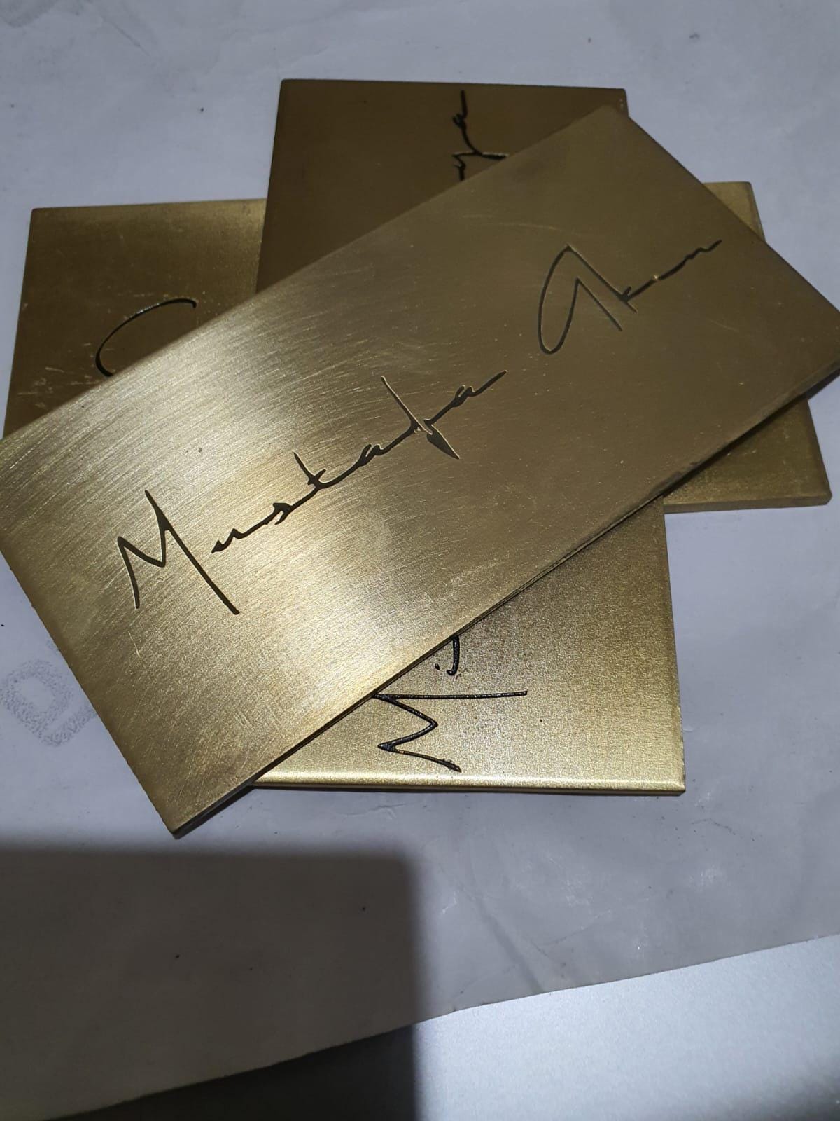 Custom Brass Plaque - Cast Brass Sign - Antique Brass Plaque - Brushed ...